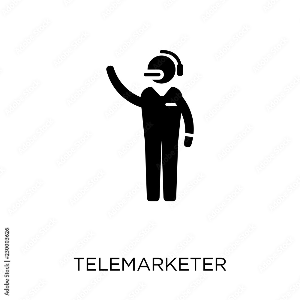 Telemarketer icon. Telemarketer symbol design from Professions ...