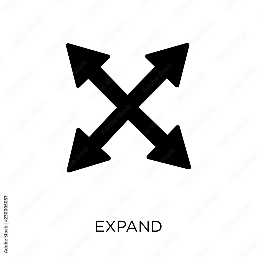 Expand icon. Expand symbol design from Web navigation collection. Stock ...