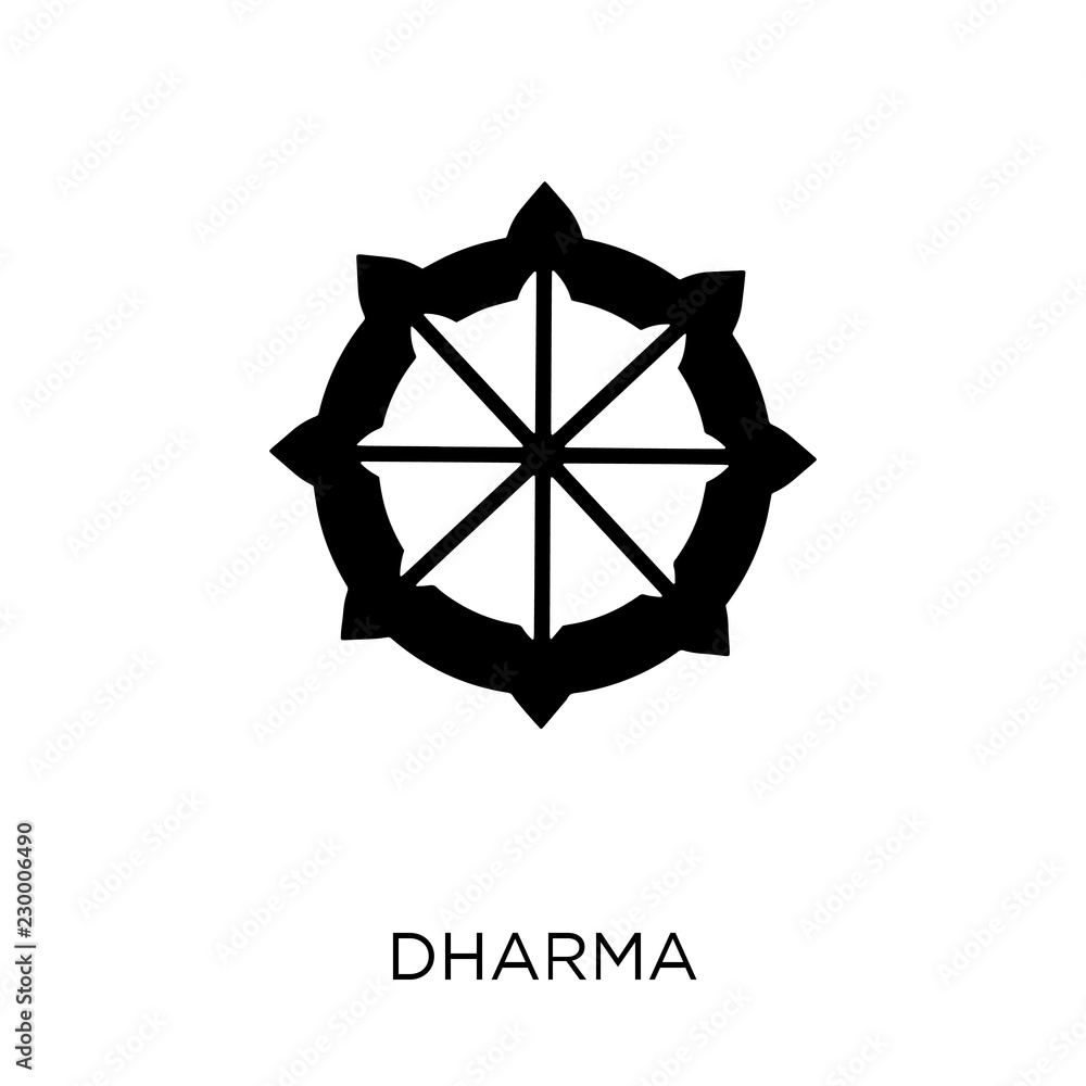 Dharma icon. Dharma symbol design from India collection. Stock Vector ...