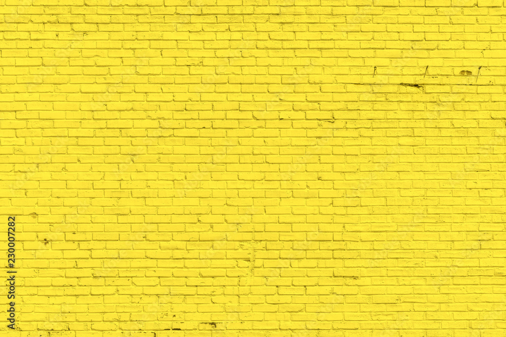 Yellow brick wall Stock Photo | Adobe Stock