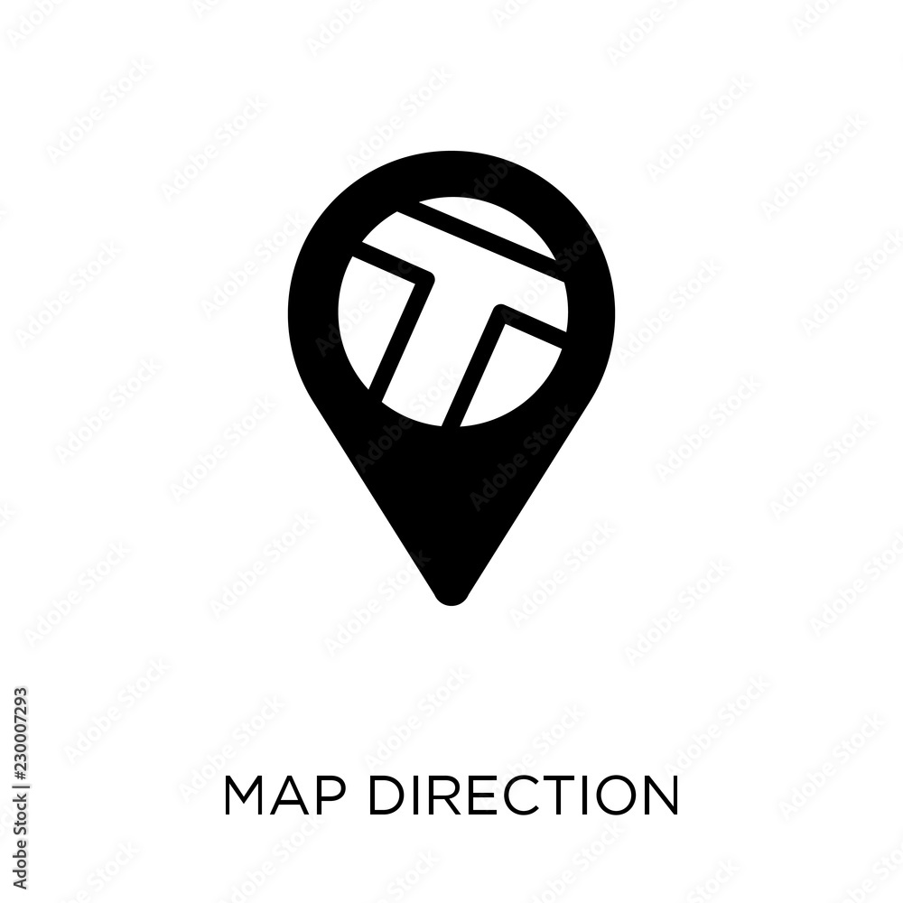 Map Direction icon. Map Direction symbol design from Maps and locations ...