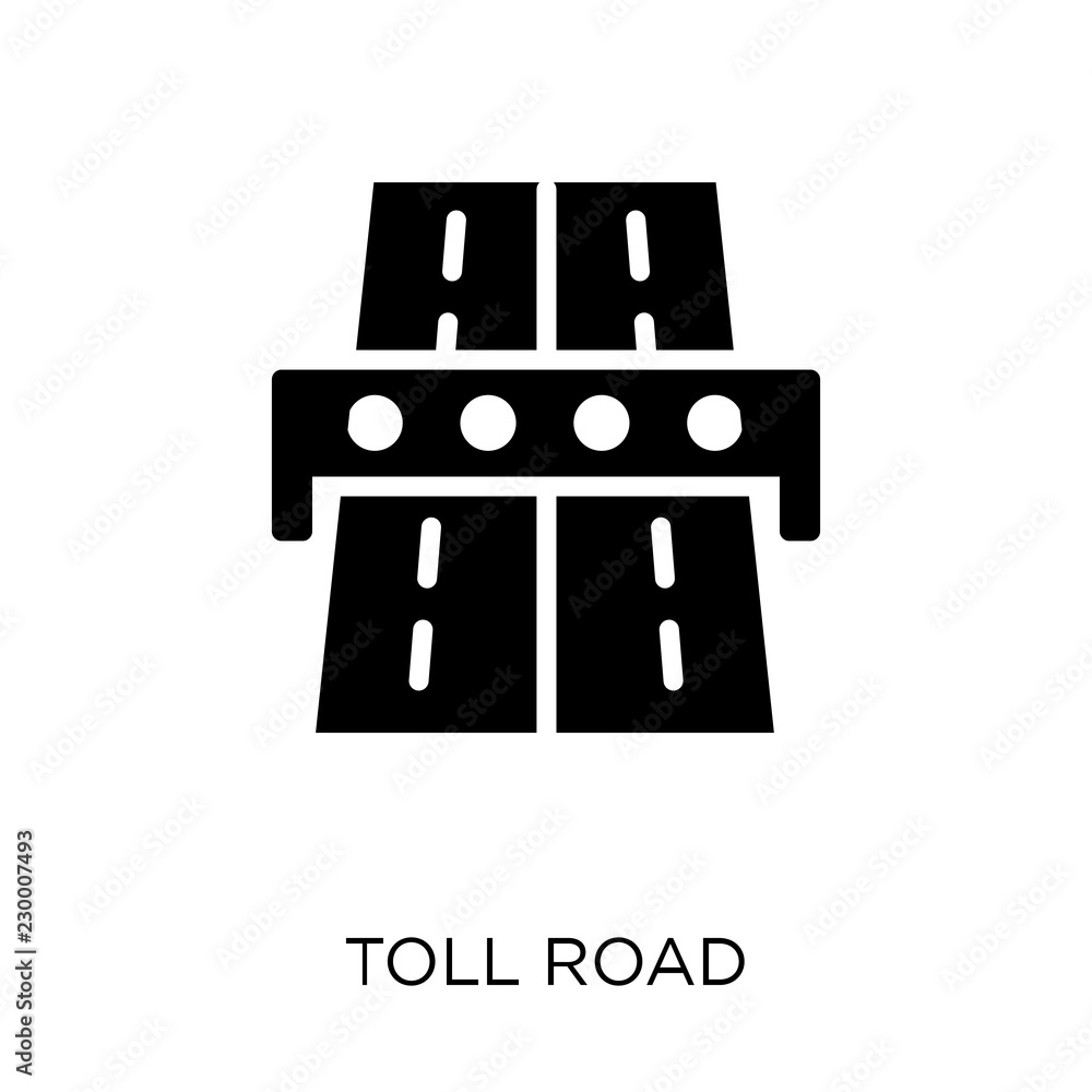 Toll road icon. Toll road symbol design from Maps and locations ...