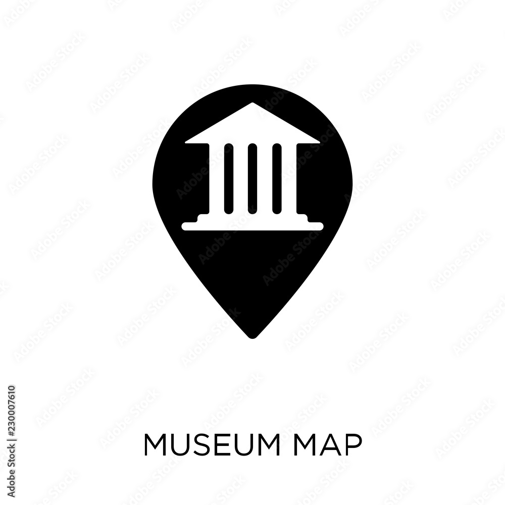 museum Map icon. museum Map symbol design from Museum collection. Stock ...