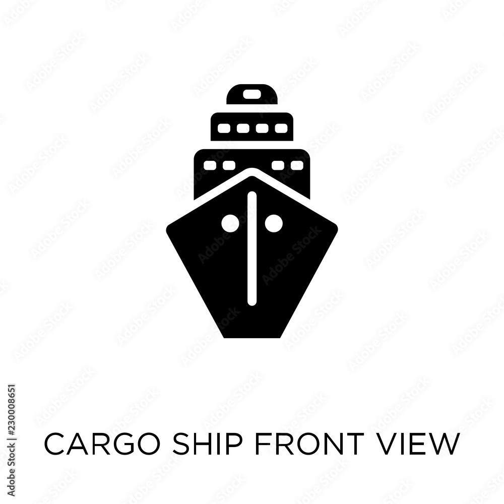 Cargo Ship Front View icon. Cargo Ship Front View symbol design from ...