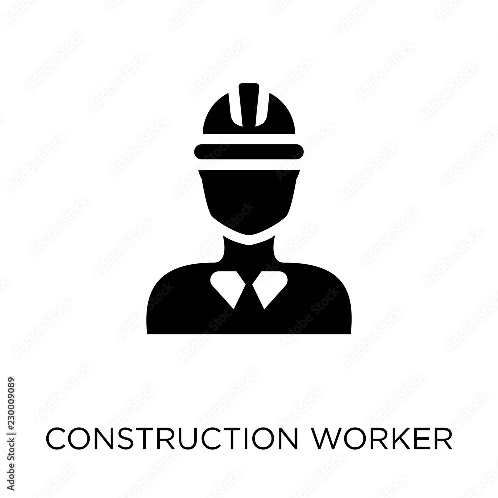 Construction worker icon. Construction worker symbol design from People ...