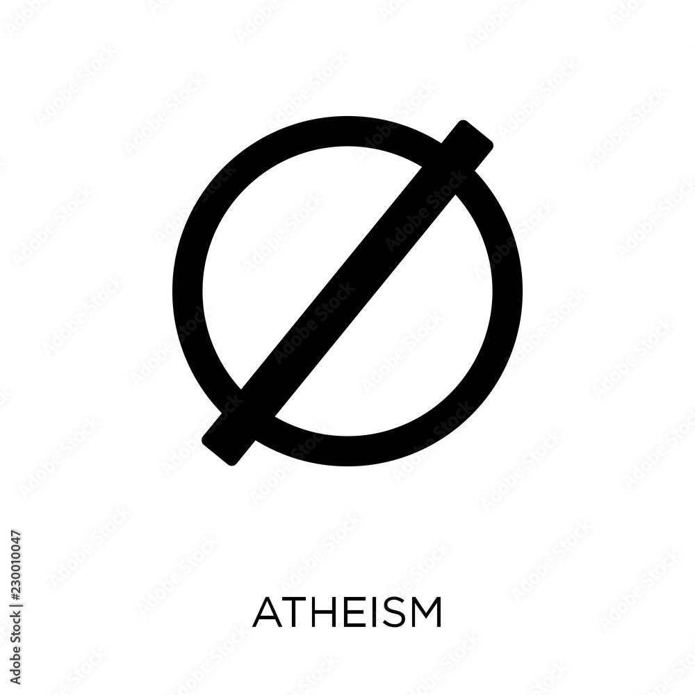 atheism icon. atheism symbol design from Religion collection. Stock ...
