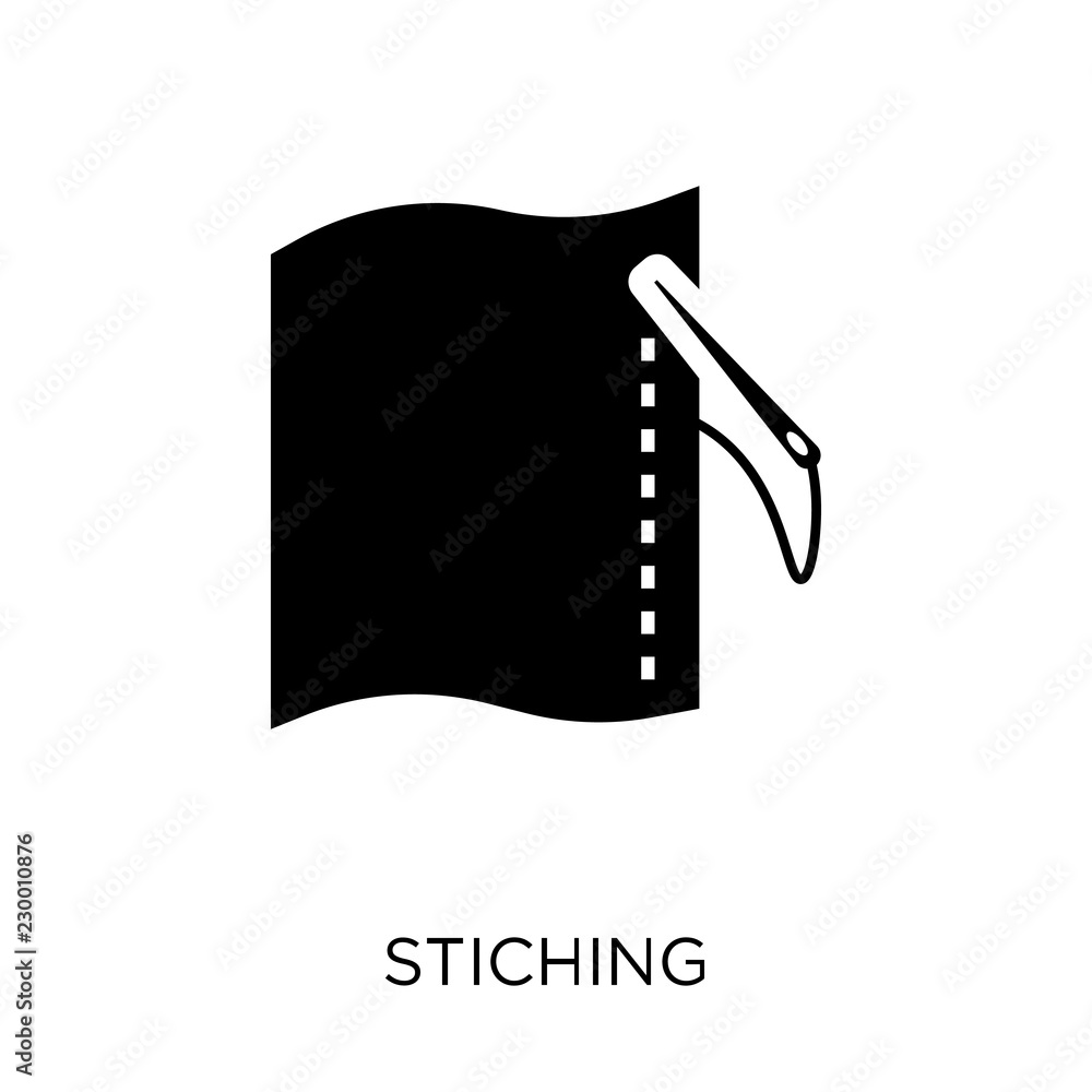 Stiching Icon Stiching Symbol Design From Sew Collection Stock Vector