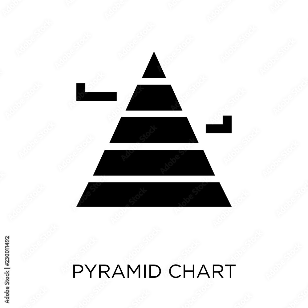 Pyramid chart icon. Pyramid chart symbol design from Strategy ...