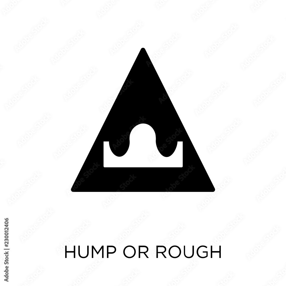 hump or rough sign icon. hump or rough sign symbol design from Traffic ...