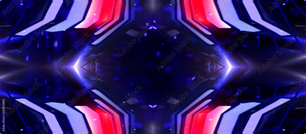 Empty background scene, abstraction with lights and neon. Virtual ...