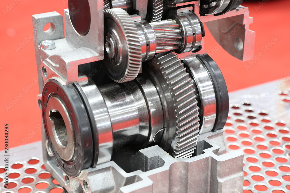 cross section of worm gear pump ; Stock Photo | Adobe Stock