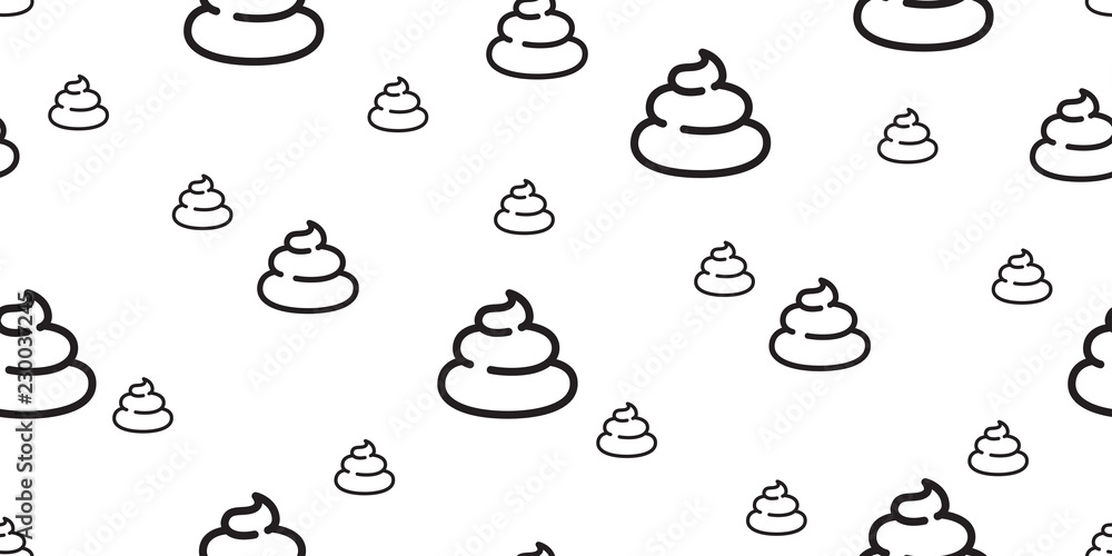 Poo Seamless pattern vector Cartoon scarf isolated doodle illustration ...