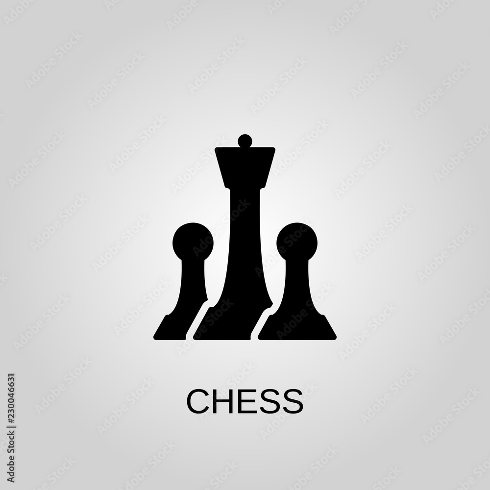 Chess icon. Chess symbol. Flat design. Stock - Vector illustration ...