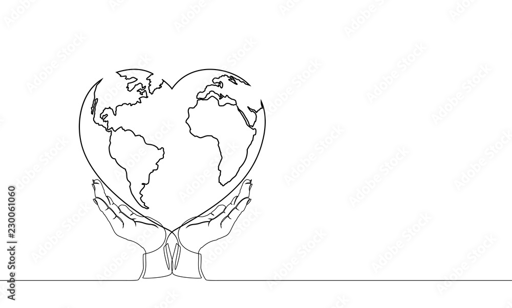 World In Hands Drawings