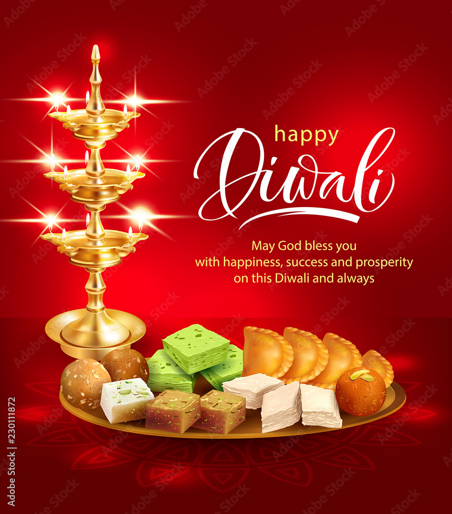 Happy Diwali Wallpaper With Sweets