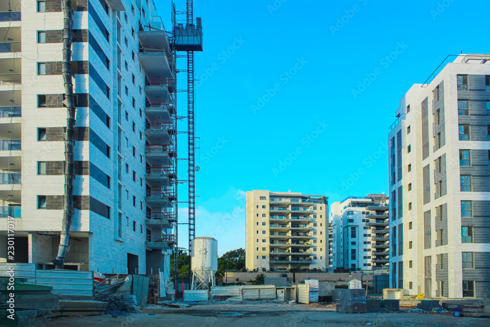 Modern Apartment Buildings in Israel. New District in Israel in Rishon ...