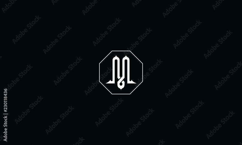 LETTER M ARABIC LOGO WITH FRAME FOR LOGO DESIGN OR ILLUSTRATION USE ...
