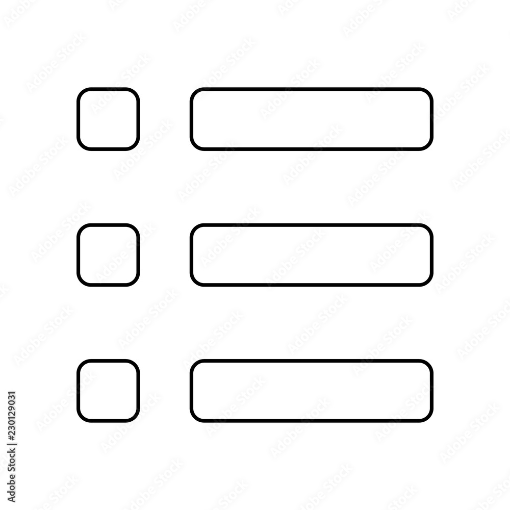 menu icon. Simple outline vector of web, minimalistic set for UI and UX ...