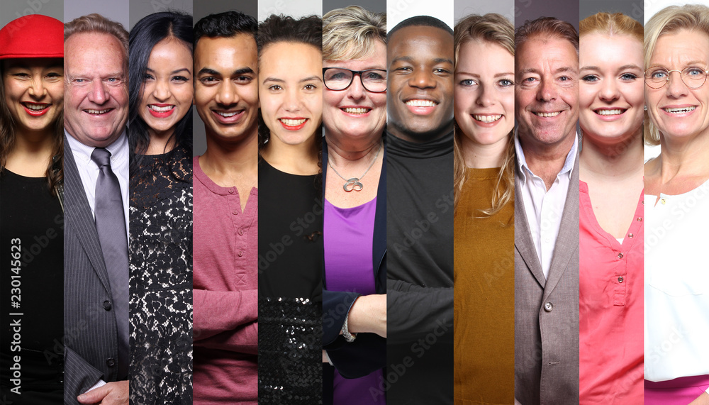Portraits of different people Stock Photo | Adobe Stock