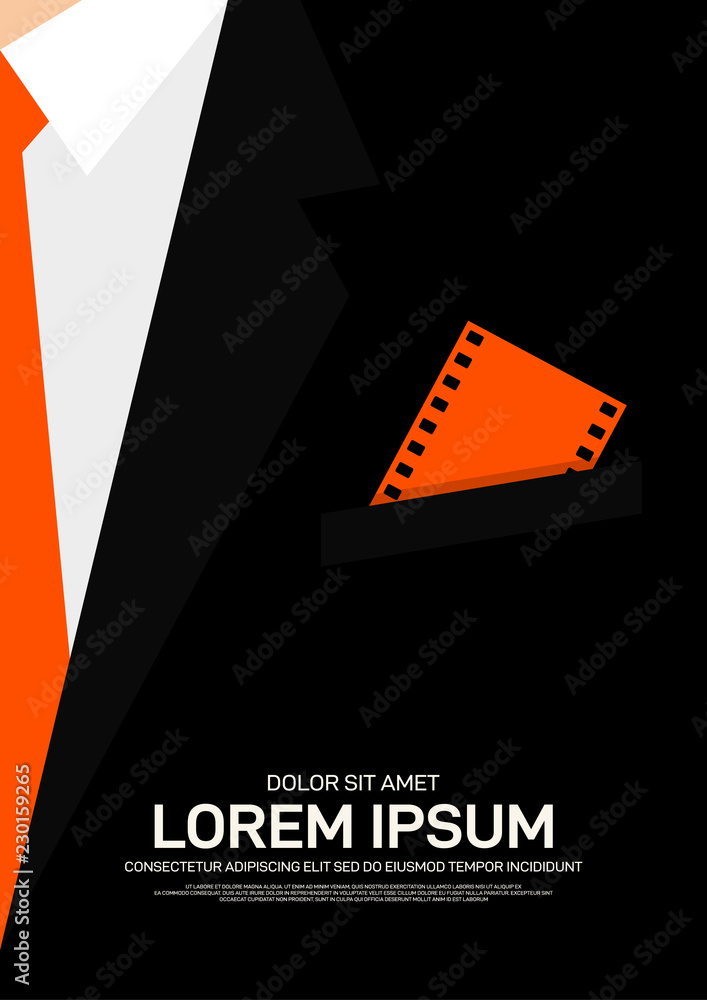 Movie and film poster template design modern retro vintage style Stock ...