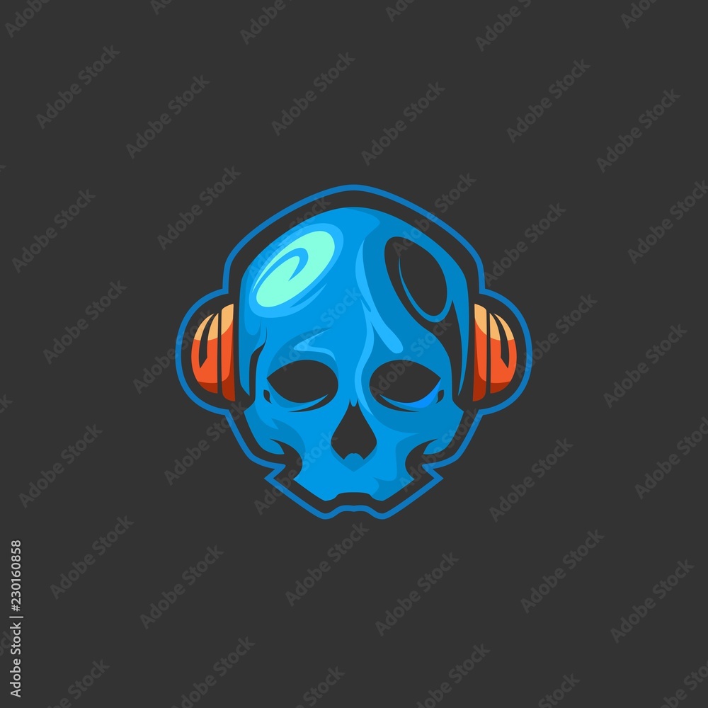 Blue Skull Logo