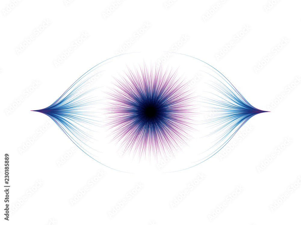 Vector eye iris form lines structure style isolated on white background ...