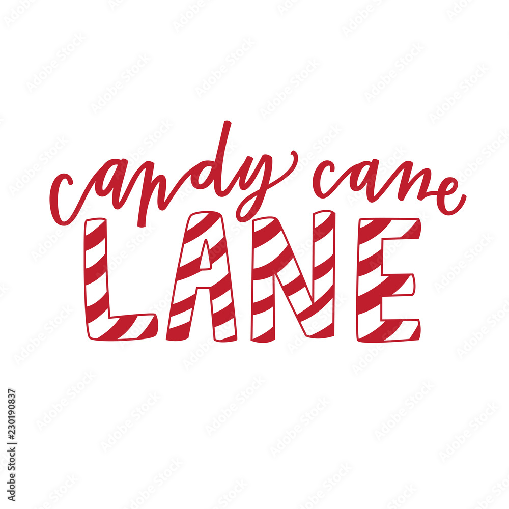 Candy Cane Lane Stock Vector | Adobe Stock