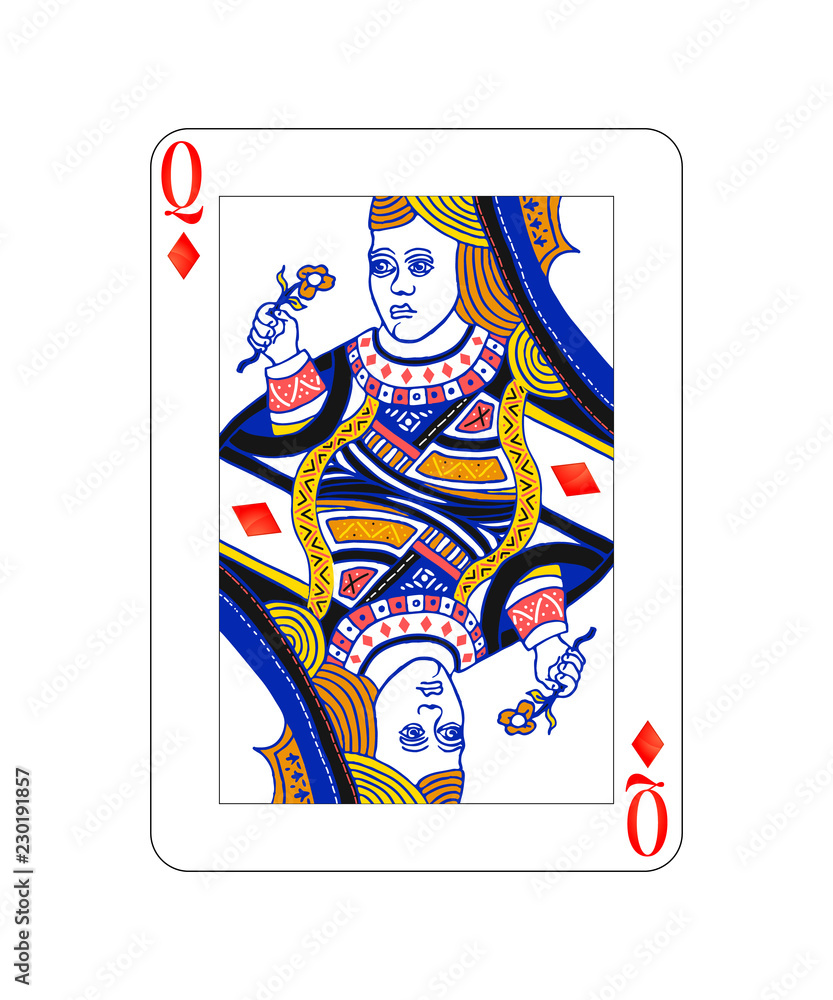 Queen Of Diamonds Playing Card