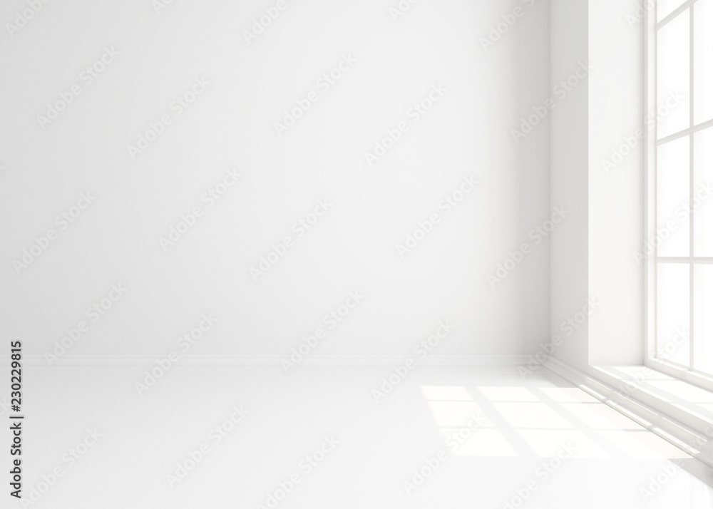 Empty white background with window. Mockup, template. Stock ...