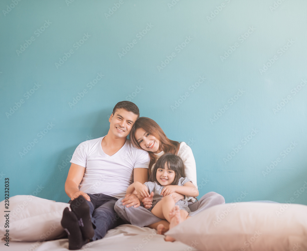 Portrait Happy Asian Family Indoor. Stock Photo | Adobe Stock