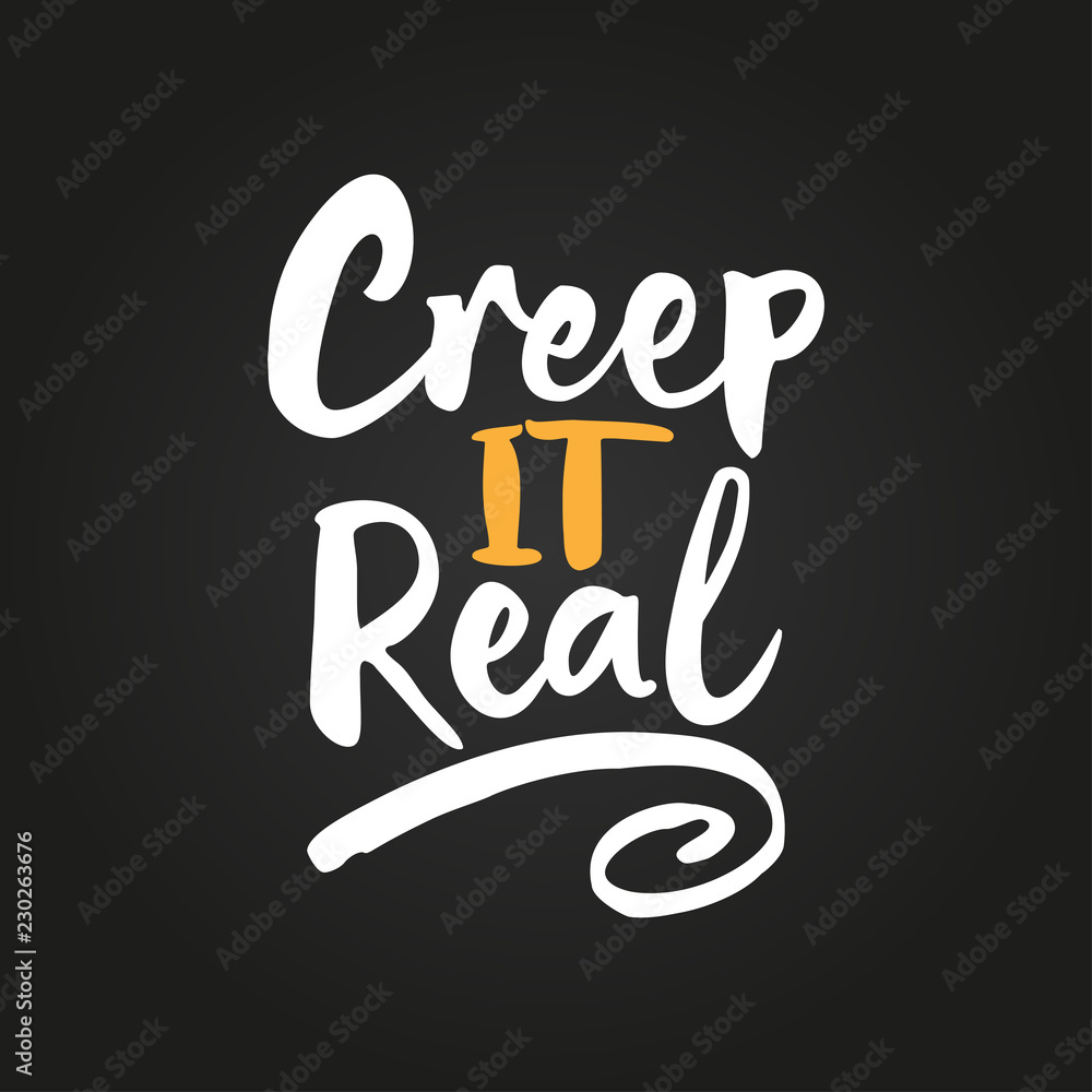 Creep it Real -Halloween overlays, lettering labels design. Retro badge ...