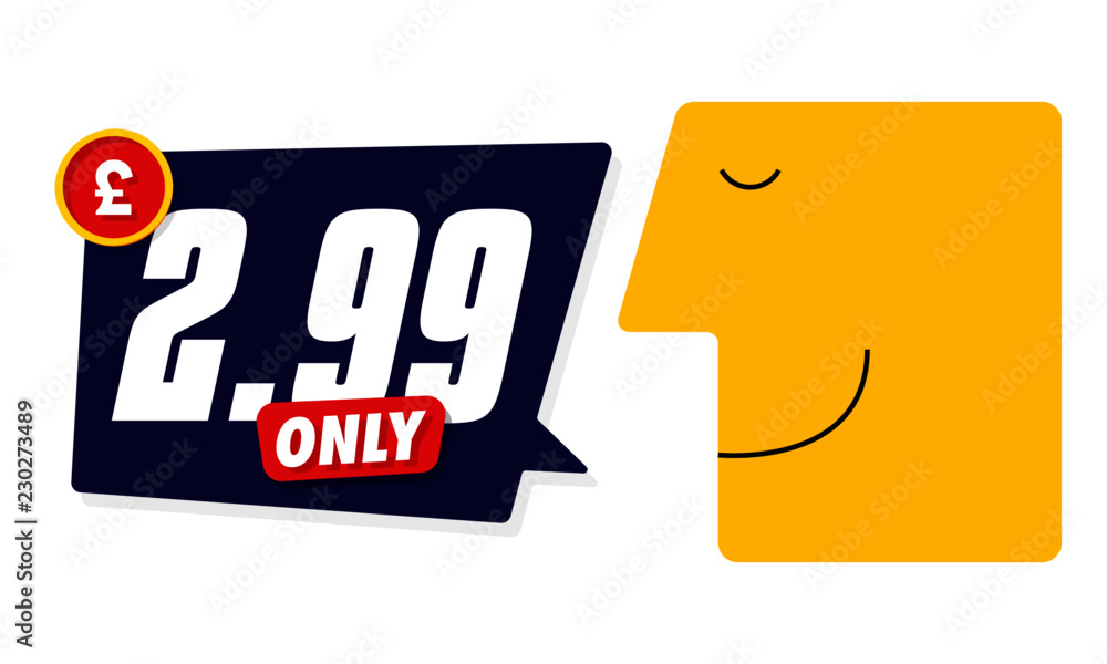 Only for 2.99 cents. Vector illustration badges of under 3 pound price ...