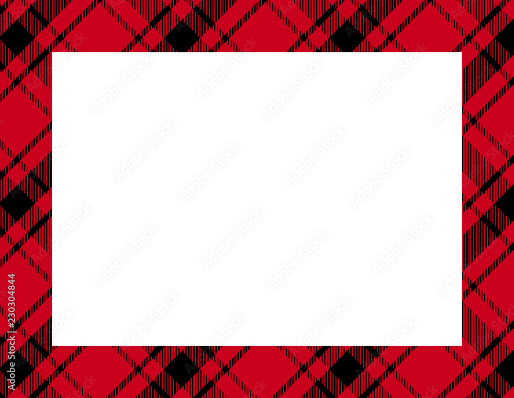 Plaid Tartan Frame to use as a background Stock Vector | Adobe Stock