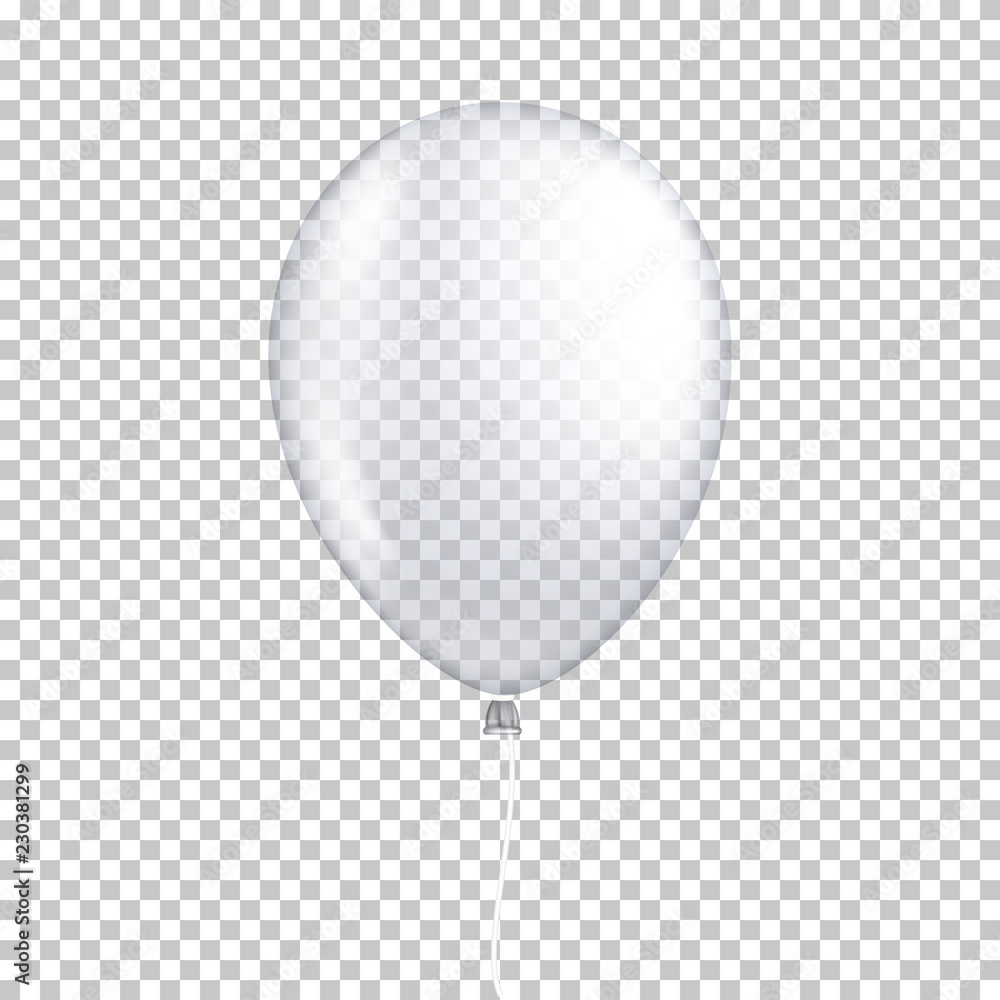 Realistic transparent balloon, isolated Stock Vector | Adobe Stock