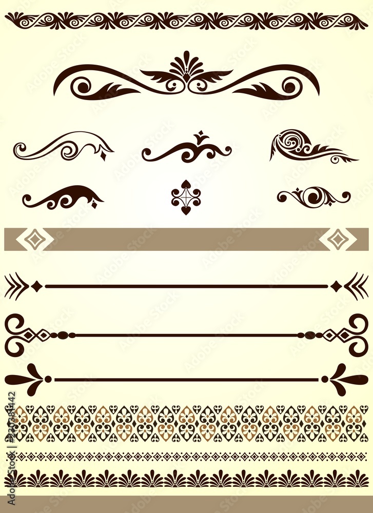 Dividers, borders and design elements, eps 10 Stock Vector | Adobe Stock