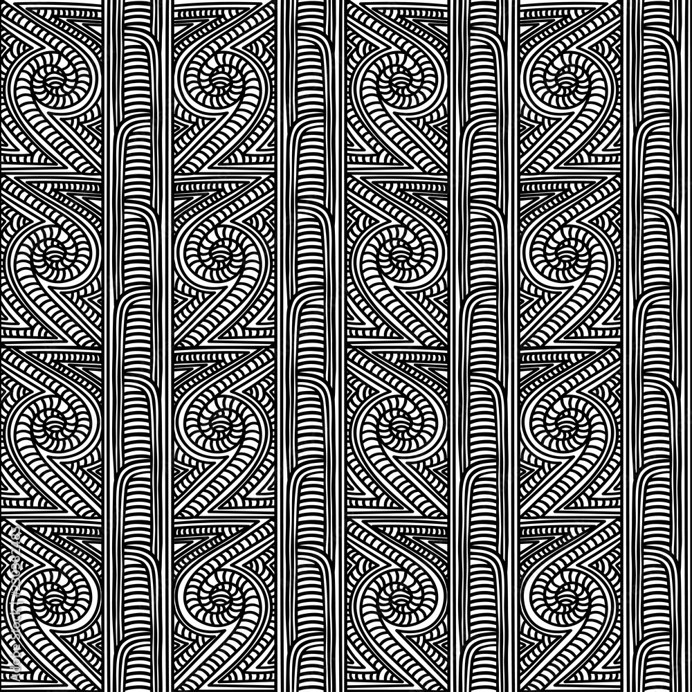 Grafika wektorowa Stock: Maori tribal pattern vector seamless. African ...