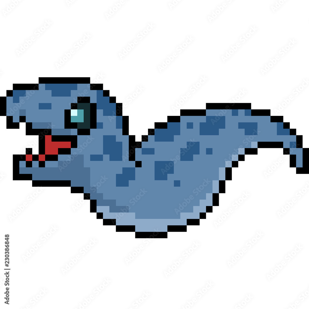 vector pixel art cute monster Stock Vector | Adobe Stock