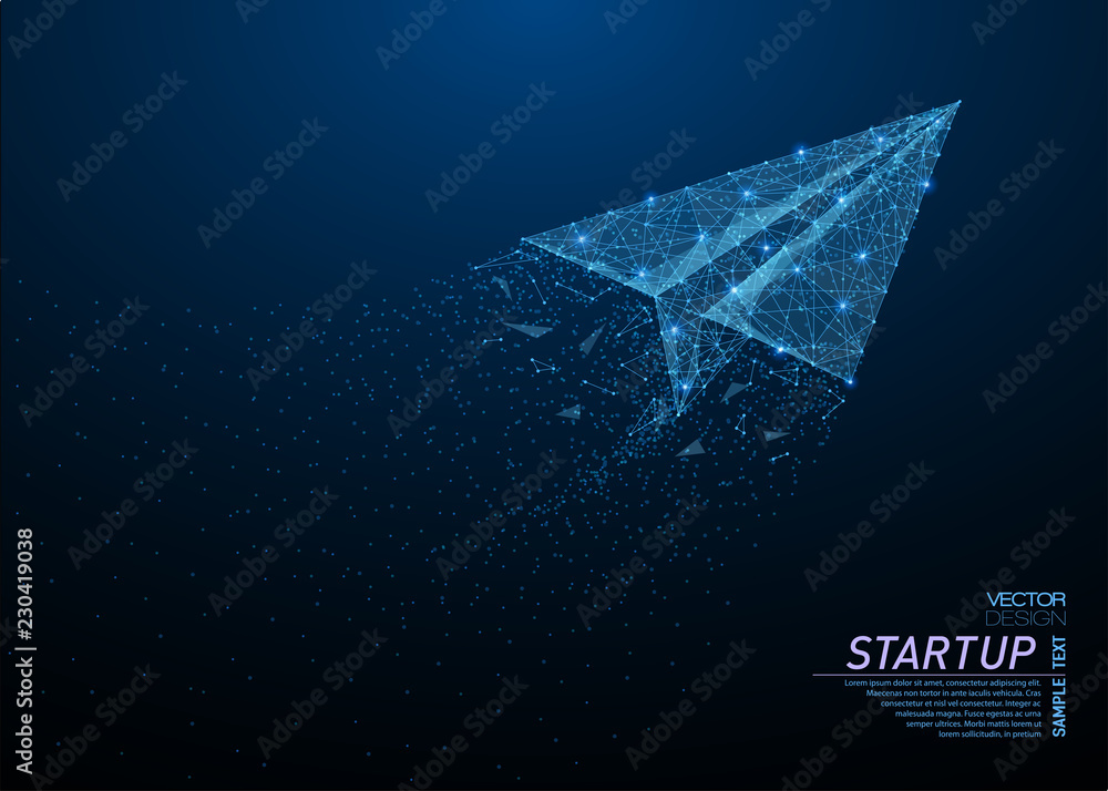 Origami paper airplane Stock Vector | Adobe Stock