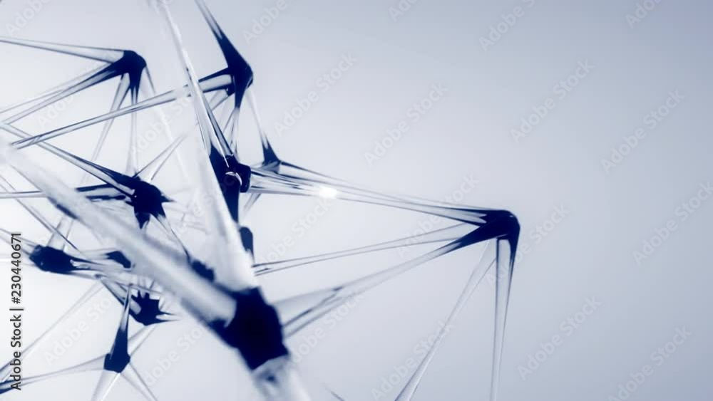 4K Abstract Glass Molecular Structure. Seamless Loop. Stock Video ...