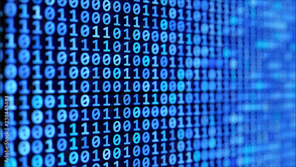 binary code stream Stock Illustration | Adobe Stock