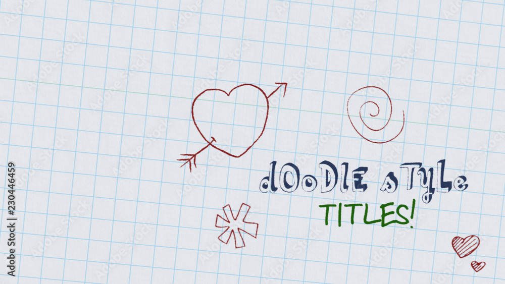 Doodle Titles Stock Template | Adobe Stock