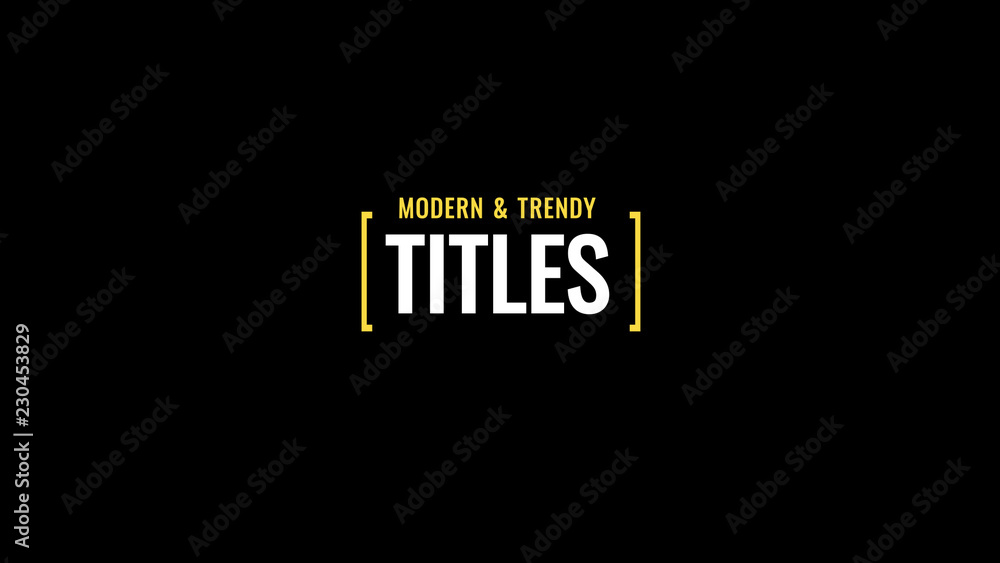 Modern Title Stock Template | Adobe Stock
