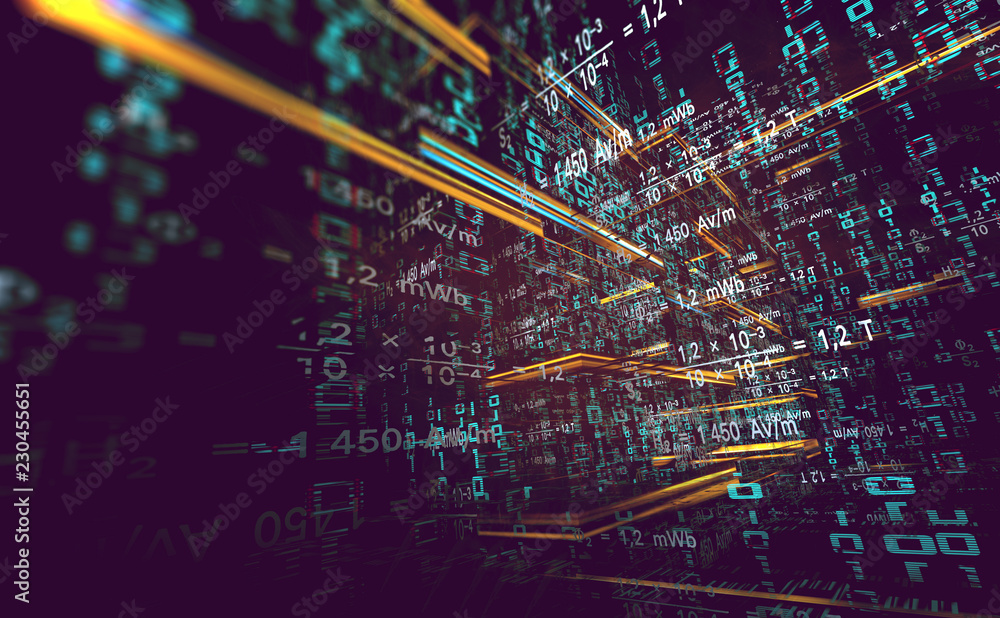 Fondo abstracto de tecnología e informática.Ciencia y datos en la nube ...