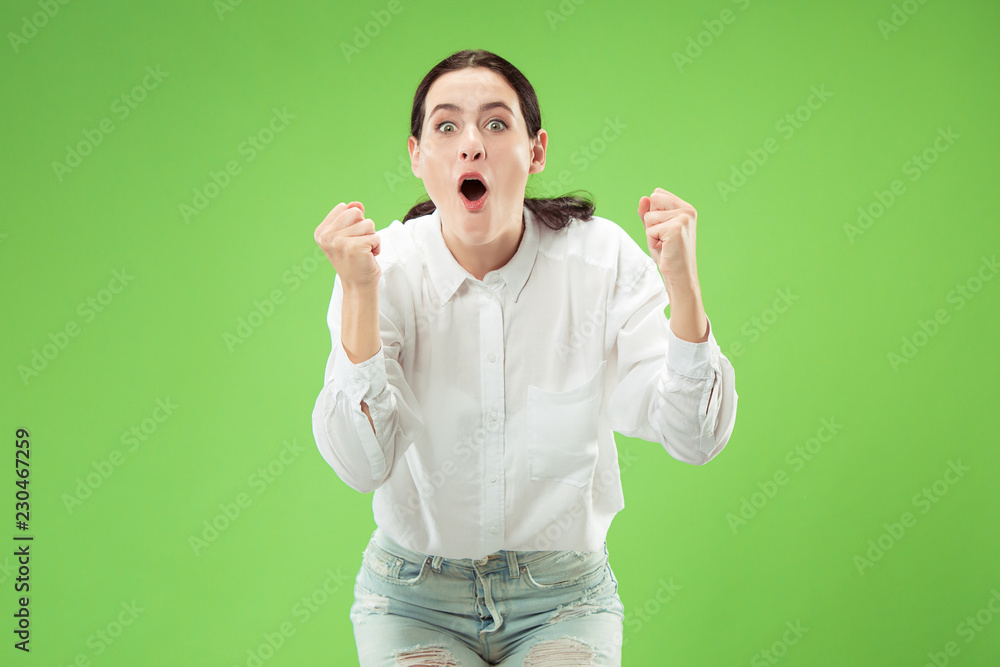 I won. Winning success happy woman celebrating being a winner. Dynamic ...