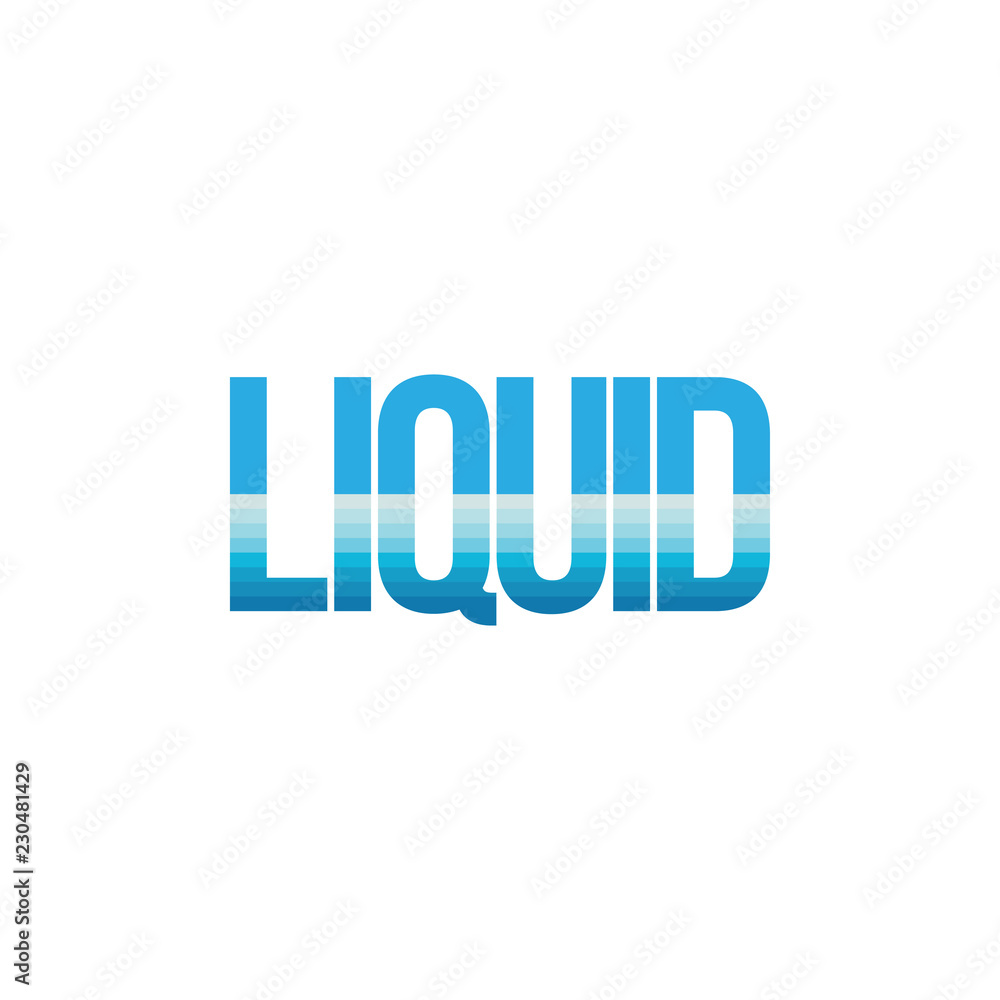 LIQUID word design Stock Vector | Adobe Stock