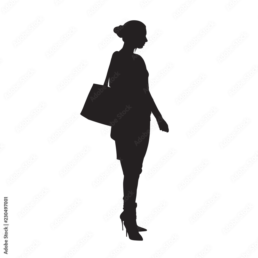 Woman Silhouette Side Standing