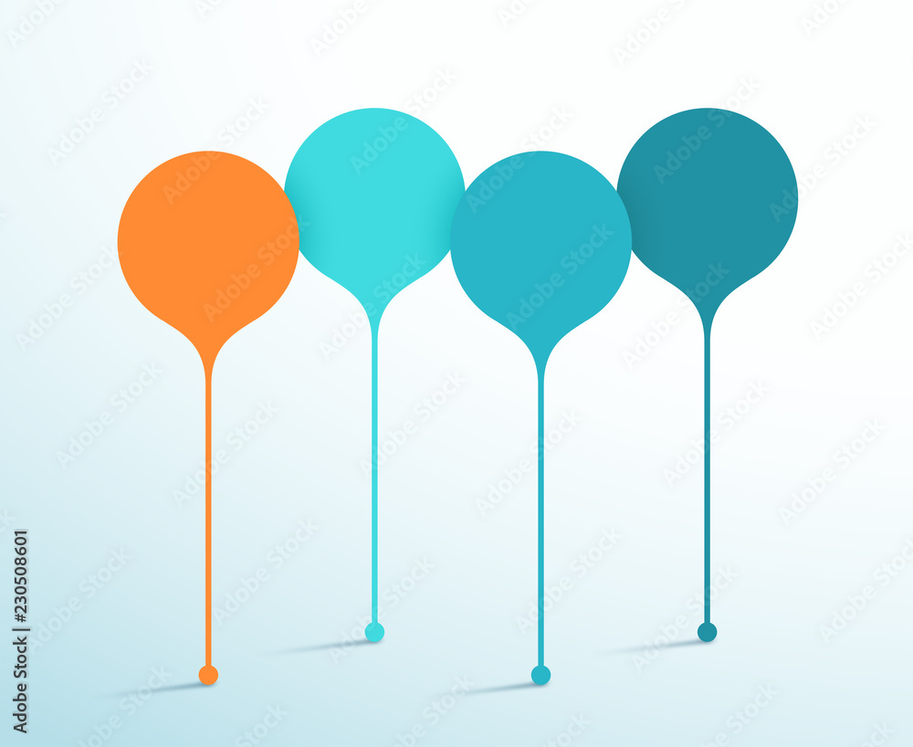 4 Step Vector Text Box Shapes 3d Infographic Template Stock Vector ...