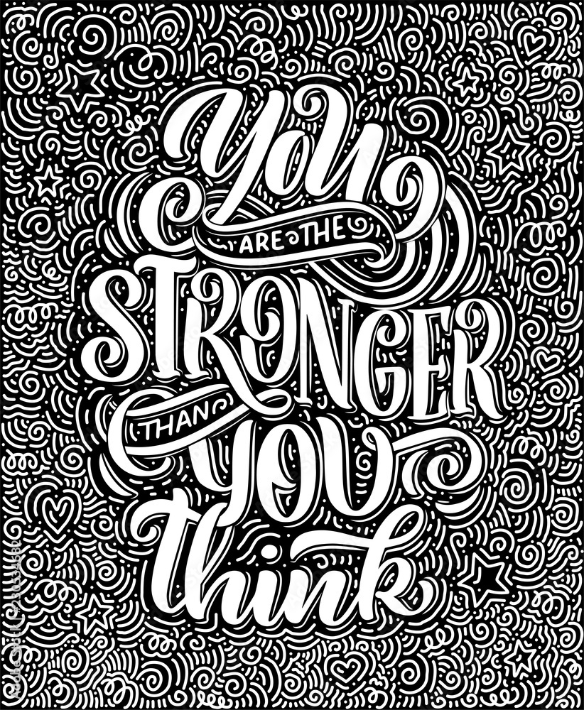 Inspirational quote. Hand drawn vintage illustration with lettering and ...