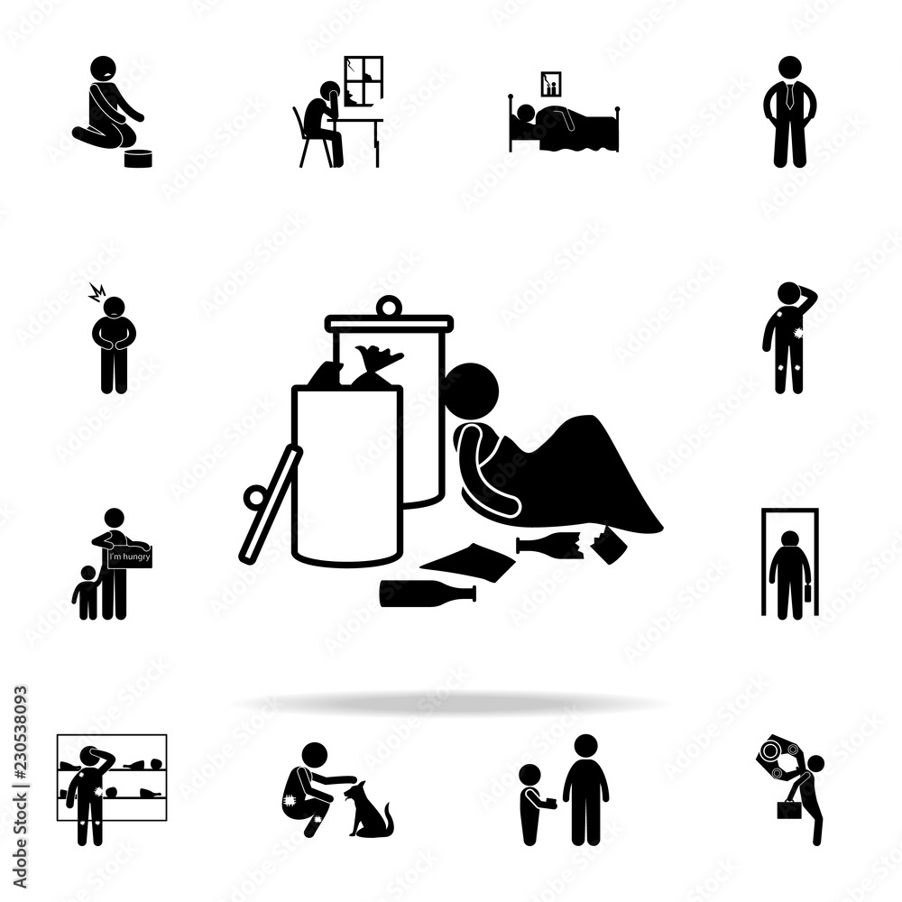 poor beggar icon. Poor peaple icons universal set for web and mobile ...