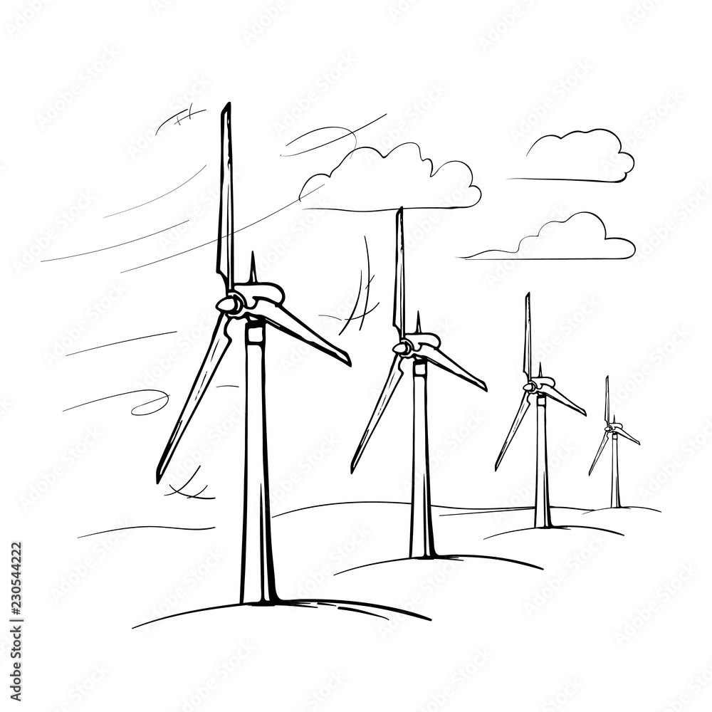 Wind farm is a series of wind generators set in the area to provide ...